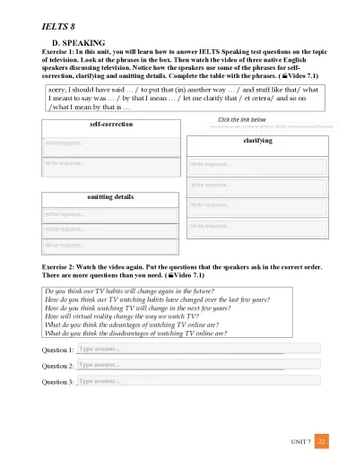 UNIT 5 WHAT YOU KNOW & VOCABULARY Interactive Worksheet – Edform