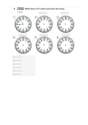 time Interactive Worksheet – Edform