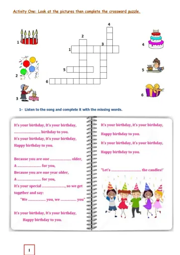 Happy birthday fun activities games games 77423 Interactive Worksheet ...