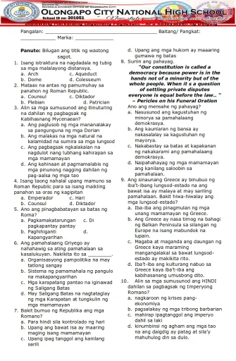 Q2 AP8 SUMMATIVE TEST Interactive Worksheet – Edform