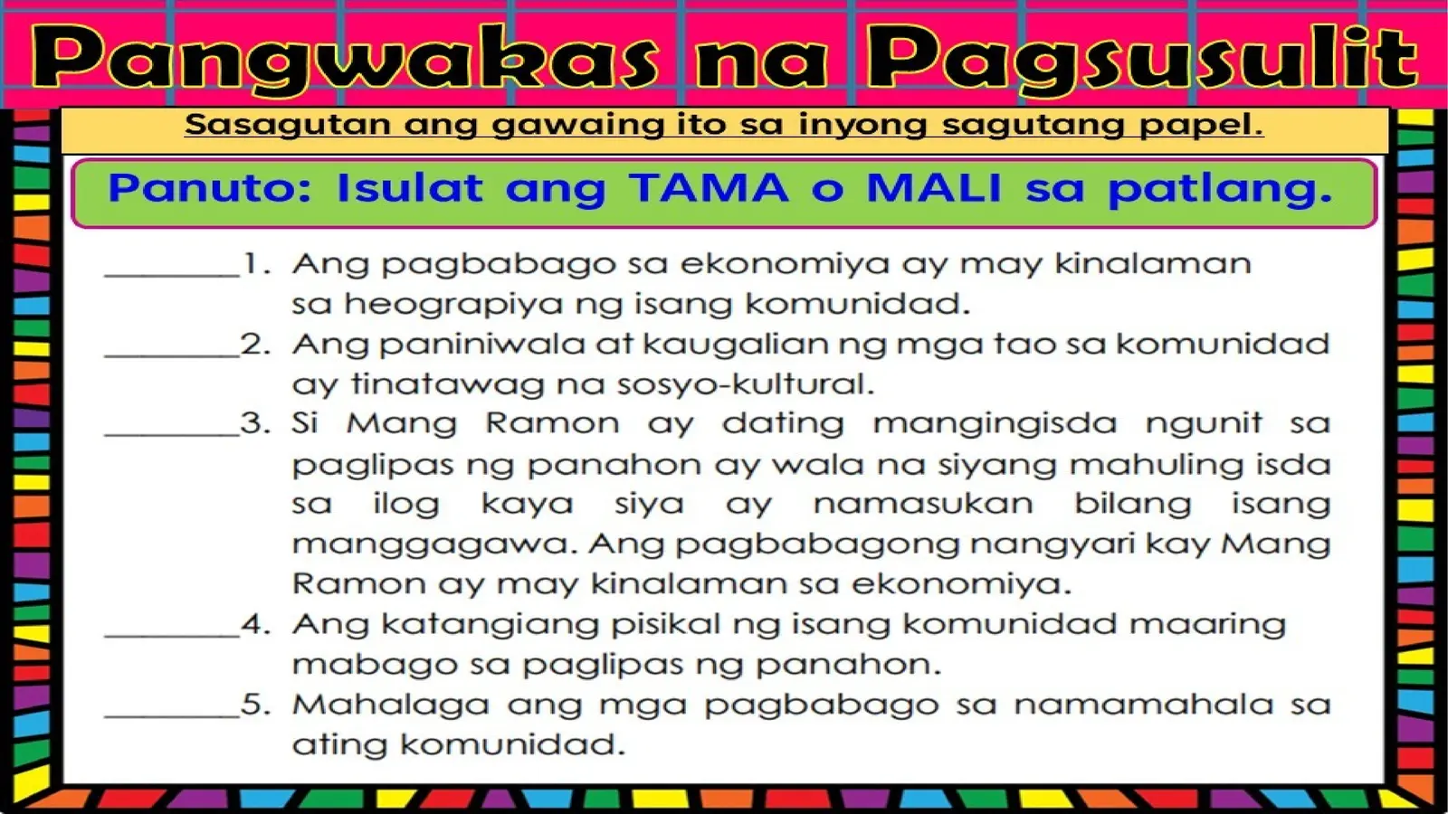 WEEK 2 APAN FILIPINO PAGTATAYA Interactive Worksheet – Edform WEEK 2 APAN FILIPINO PAGTATAYA Interactive Worksheet – Edform