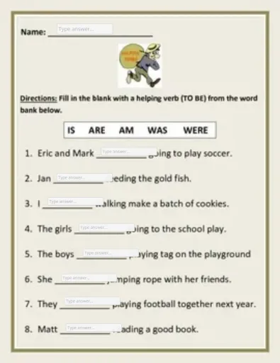 VERB TO BE SOL Interactive Worksheet – Edform