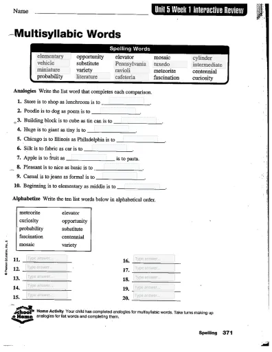 Pg 371 Interactive Worksheet – Edform