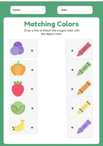 Matching colors Interactive Worksheet – Edform