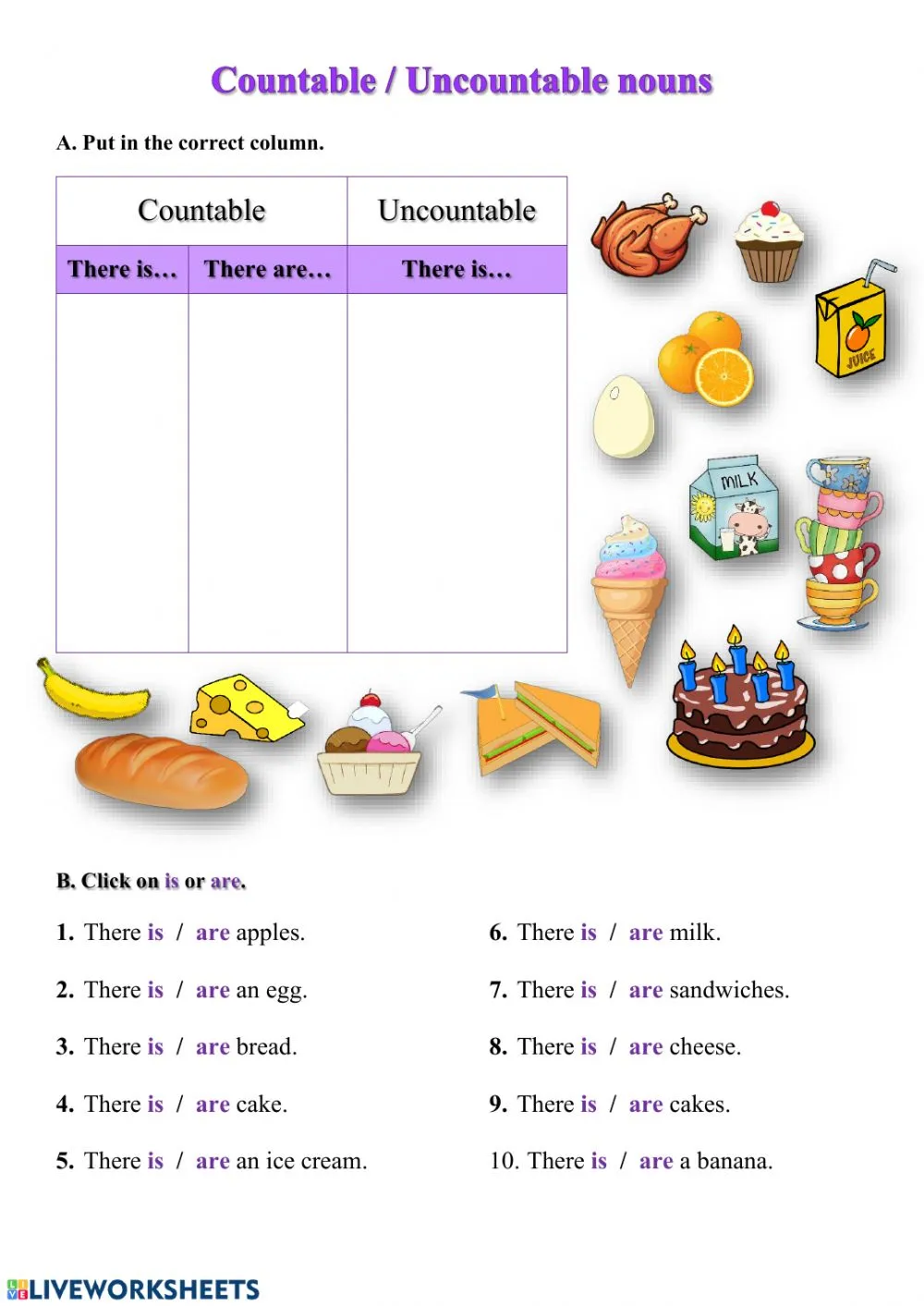 Countable Interactive Worksheet – Edform