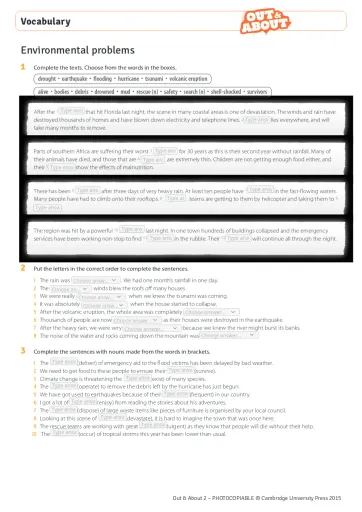 Vocabulary: Environment Interactive Worksheet – Edform