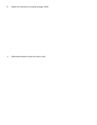 CAT 2 SOCIOLOGY YEAR 7 Interactive Worksheet – Edform