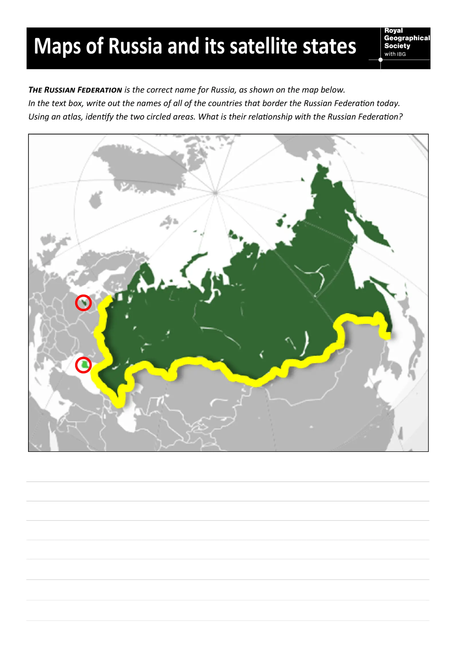 Russia Map With States