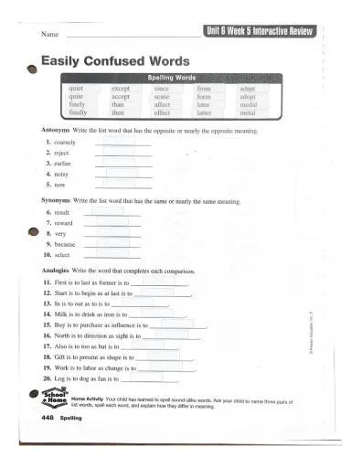 Pg 448 Interactive Worksheet – Edform