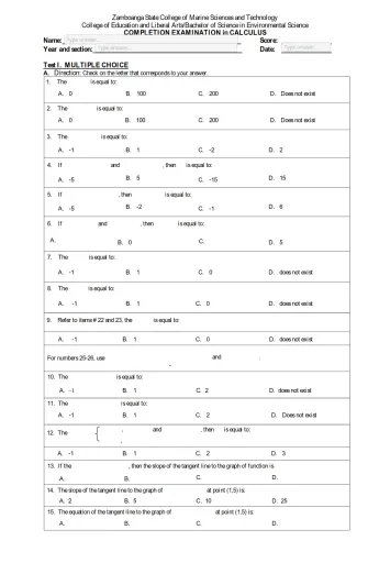 COMPLETION EXAM in Math 01 (Calculus) (1st SEM 2020 2021) Interactive ...