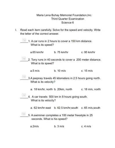 Science 6.3rd Quarter Interactive Worksheet – Edform