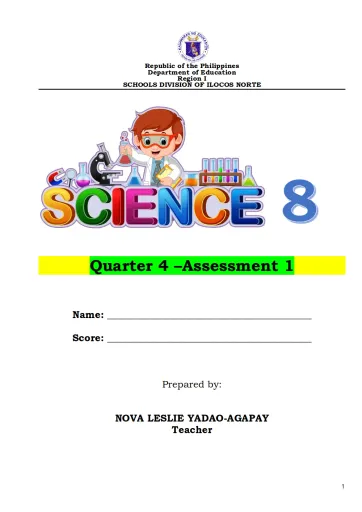 Science 8 Quiz Q4 A1 week 1 4 SY 2021 2022 FINAL Interactive Worksheet ...
