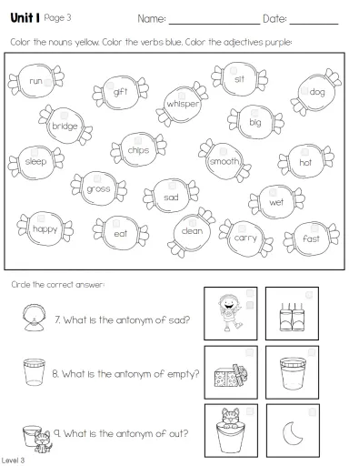 Language Arts Leveled Daily Curriculum Level 3 Interactive Worksheet ...