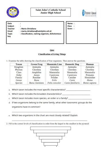 Quiz Interactive Worksheet – Edform