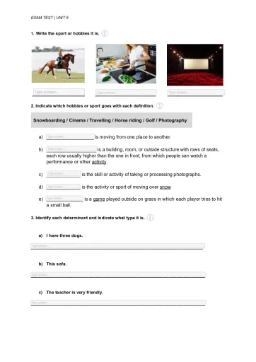 Exam Test | Unit 9 Interactive Worksheet – Edform