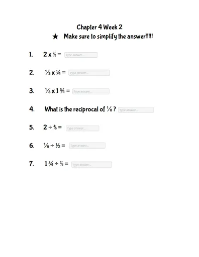 Chapter 4 Week 2 Interactive Worksheet – Edform