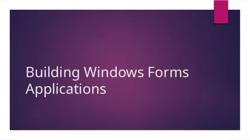 Lesson 8 Building Windows Forms Applications (1) Interactive Worksheet ... Lesson 8 Building Windows Forms Applications (1) Interactive Worksheet ...