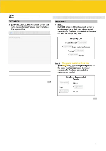 Wider world1 Utest Skills 2B Interactive Worksheet – Edform