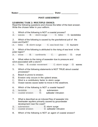 W5 Q1-GEOLOGICAL HAZARD_Post assessment Interactive Worksheet – Edform