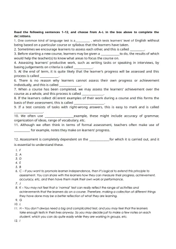 Assessment Interactive Worksheet – Edform