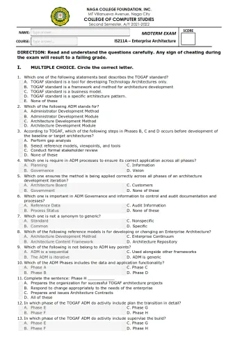 Midterm Exam A29 Interactive Worksheet – Edform