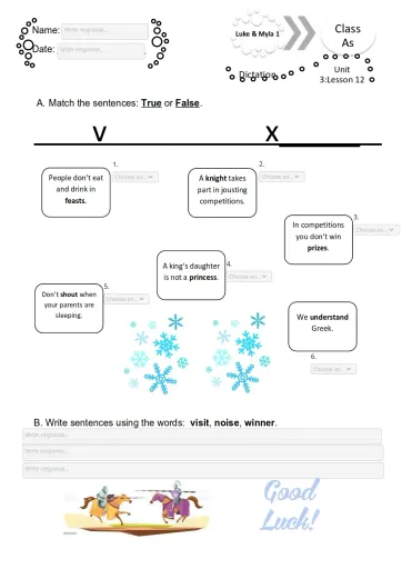Dictation Unit 3 Lesson 12 Skype Interactive Worksheet – Edform