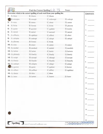Test Wk 31 Interactive Worksheet – Edform