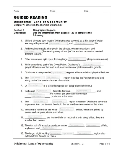 OK History - Ch. 1 Sec. 2 Guided Reading Interactive Worksheet – Edform