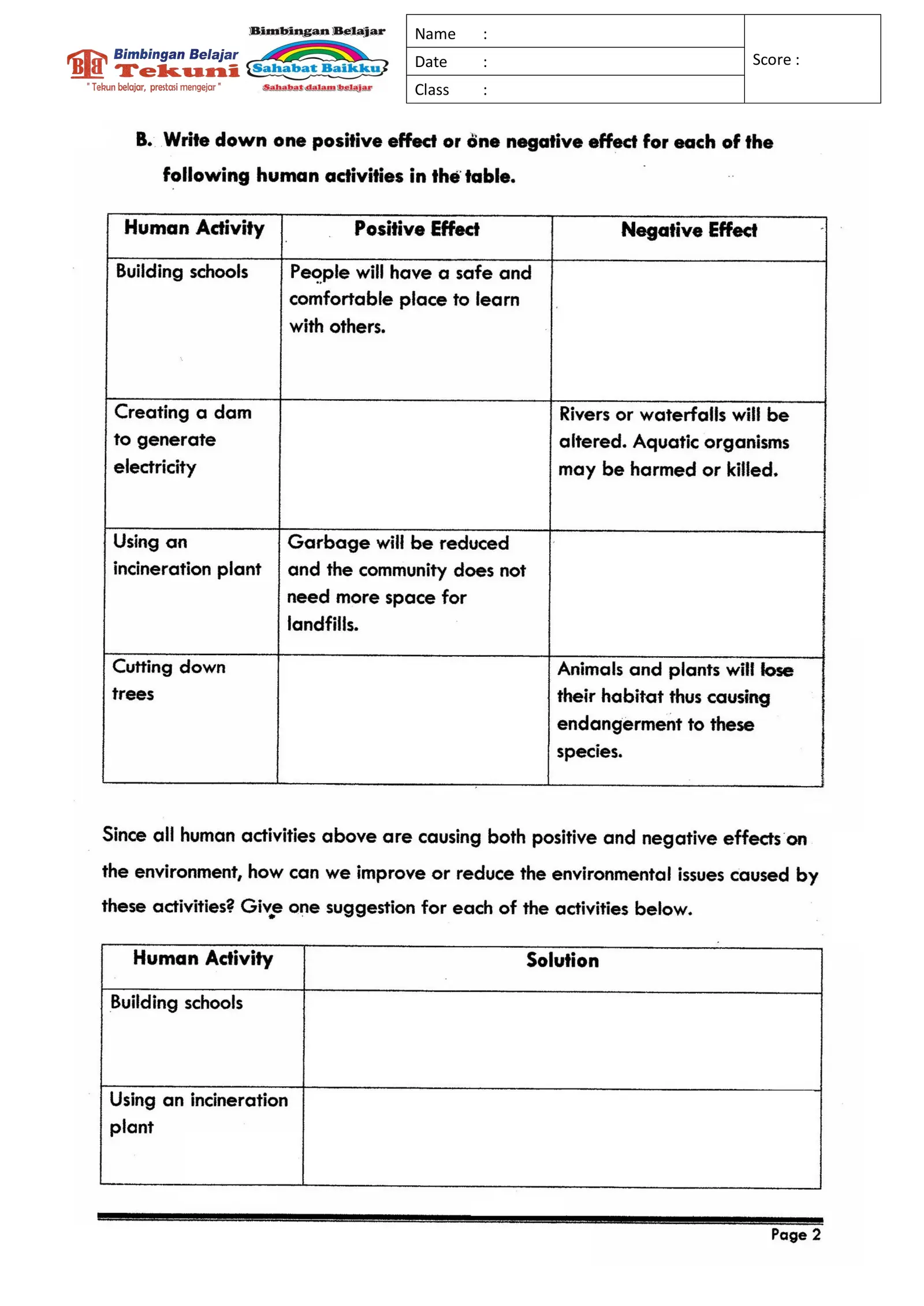 Grade 6 Science Worksheets Biodiversity Biodiversity Worksheets