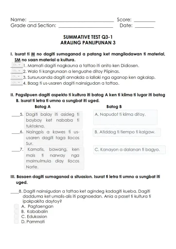 Q3 AP ST 1 Interactive Worksheet – Edform