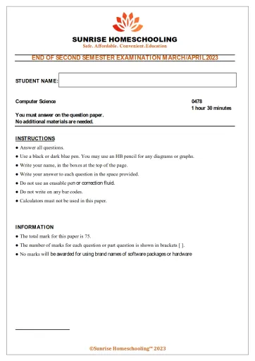 YEAR 10 END SEM 2 Interactive Worksheet – Edform