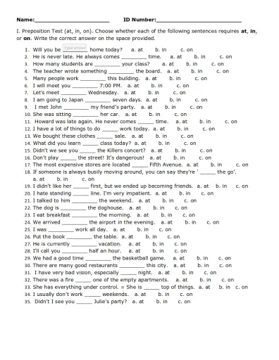 Preposition new Interactive Worksheet – Edform
