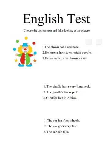 English Test Interactive Worksheet – Edform