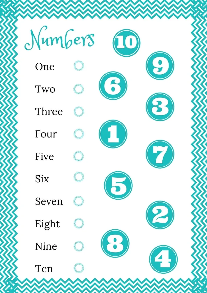 Numbers Interactive Worksheet – Edform