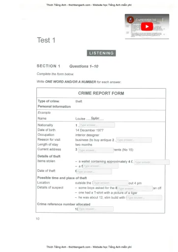 Cambridge IELTS 14 p1 Interactive Worksheet – Edform