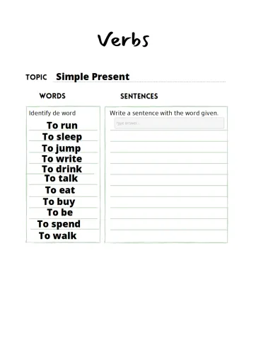 Simple present Interactive Worksheet – Edform