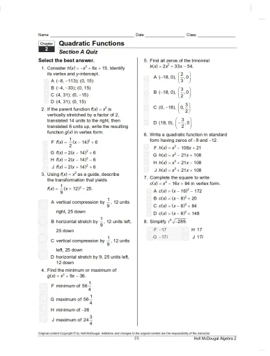 Section quiz a Interactive Worksheet – Edform