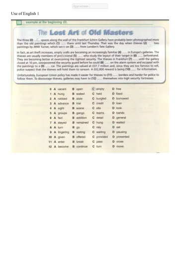 Use of English 1 2 Interactive Worksheet – Edform