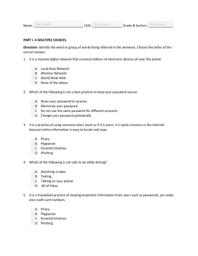 ERYUTech EDFORM101 Activity Interactive Worksheet – Edform