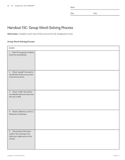 WW inSync G6 M1 L15 StudentHandout15C Interactive Worksheet – Edform