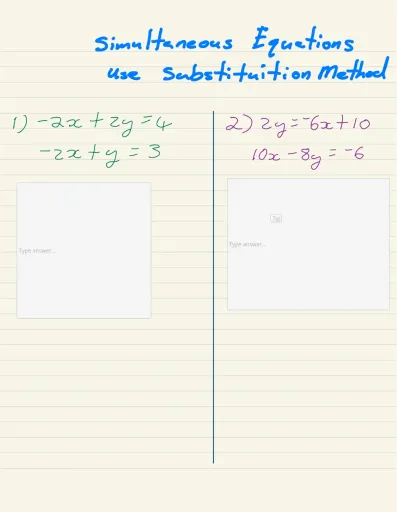 Simultaneous Equations Interactive Worksheet – Edform