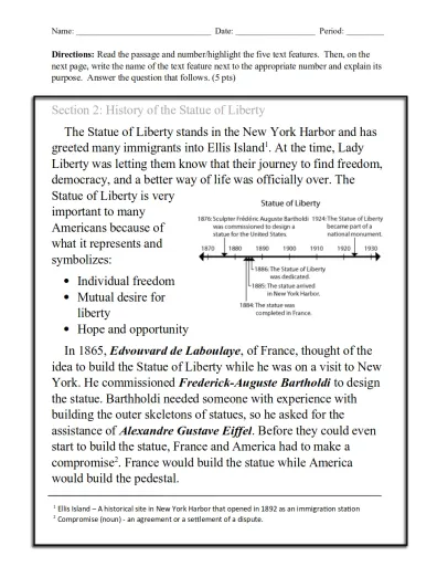 Text Feature QUIZ Interactive Worksheet – Edform