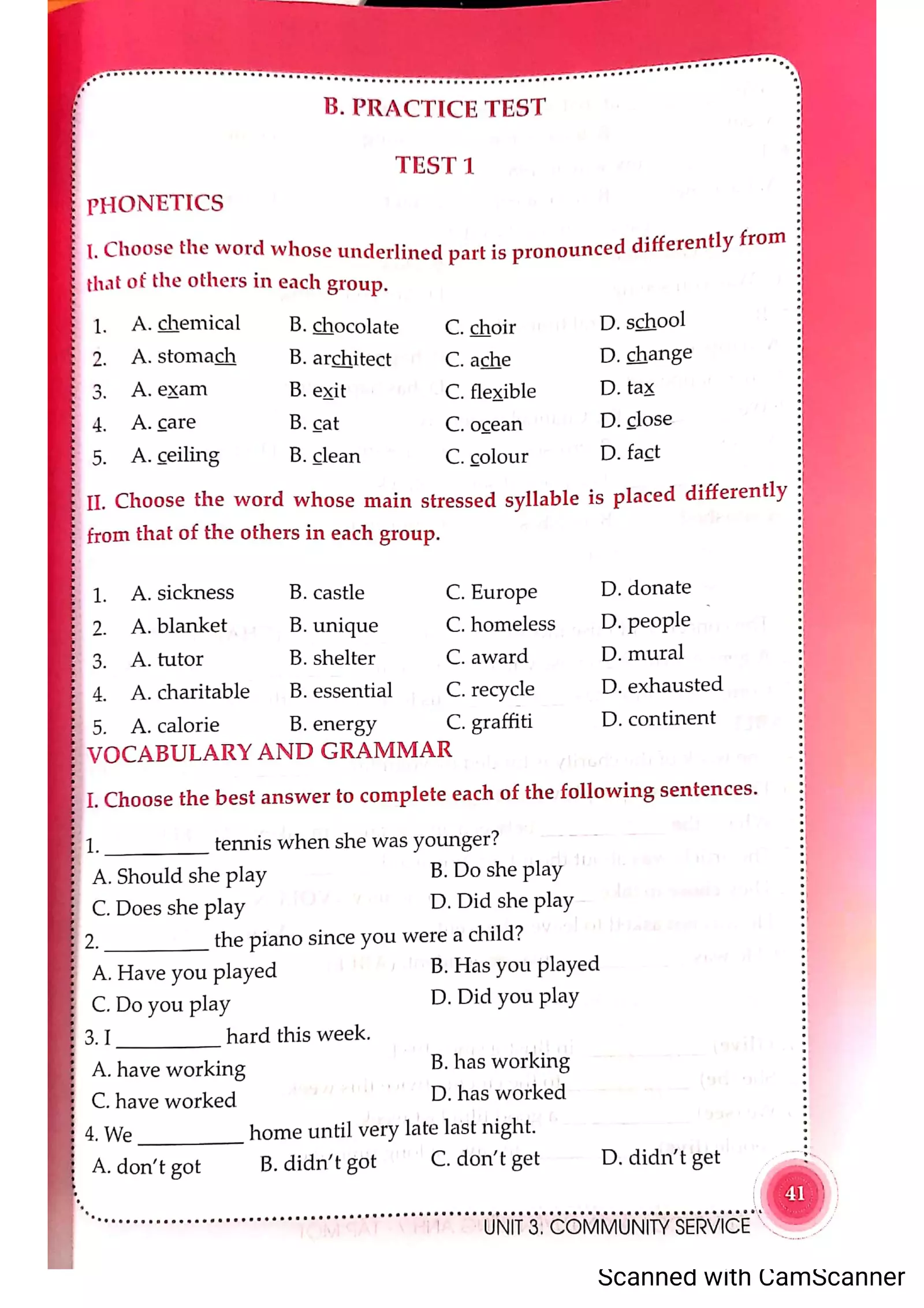 English 7 Unit 3 test 1 Interactive Worksheet – Edform