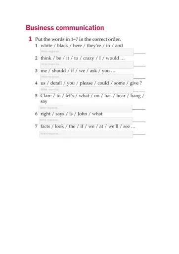 BR Upper U 6 Business communication Interactive Worksheet – Edform