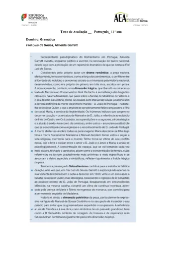 Teste De Gramática Interactive Worksheet Edform