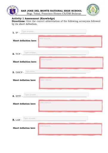 COMPUTING YEAR 8 END SEM 3 Interactive Worksheet – Edform