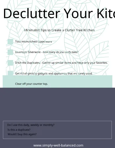 Declutter your Kitchen Interactive Worksheet – Edform