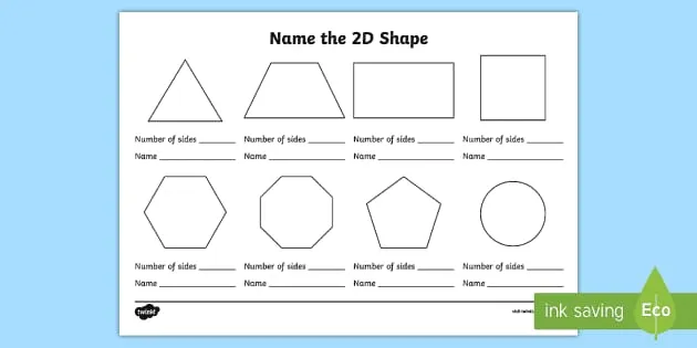 2D Shapes Evaluation Interactive Worksheet – Edform