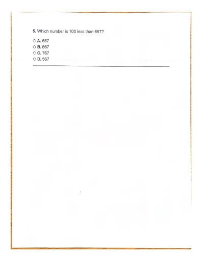 Study Island Formative Assessment Math 2.N.1.4 (10 more, 10 less, or ...