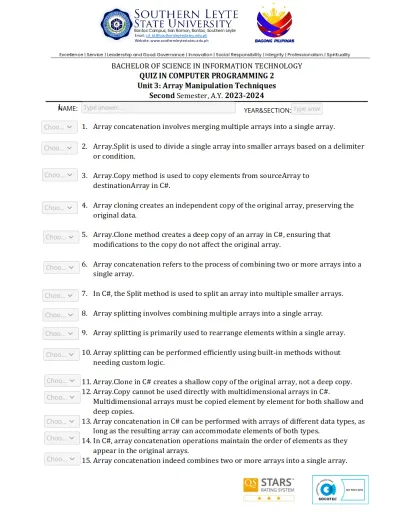 Unit 3 - Q1 - Computer Programming 1 Interactive Worksheet – Edform